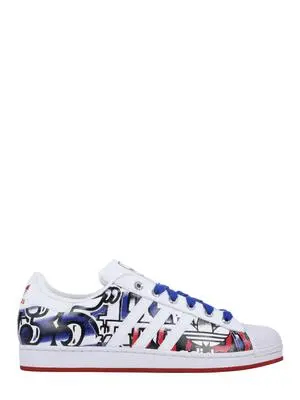 Adidas Superstar 35th Anniversary Graphic Sneakers - White/red/blue