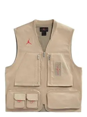 TRAVIS SCOTT Cactus Jack X Jordan Utility Vest - Desert/khaki/university Red
