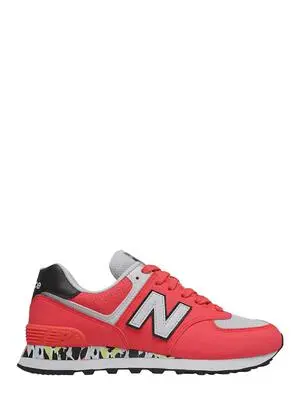 NEW BALANCE 574 Camo Sneakers - Vivid Coral/white