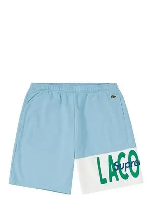Supreme Supreme LACOSTE Logo Panel Sweatshort Light Blue