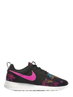 Nike Roshe Run Floral Sneakers Black/pink Foil/sail