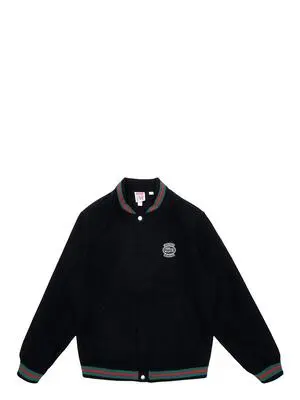Supreme Lacoste Wool Varsity Jacket - Black
