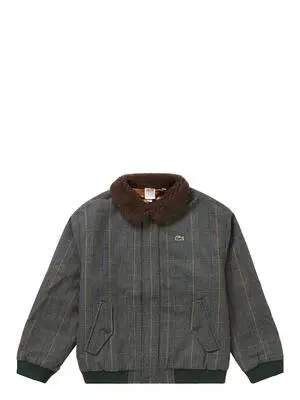 Supreme Lacoste Wool Bomber Jacket - Plaid