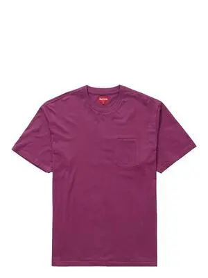Supreme Laser Cut S Logo Pocket Tee Shirt - Purple