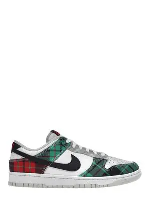 Nike Dunk Low Tartan Plaid Sneakers - White/black