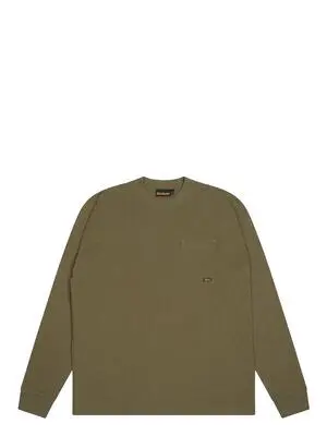 Drew House Basic Long Sleeve Pocket Tee Shirt - Midnight Olive
