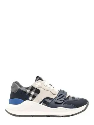 Burberry Ramsey Check Sneakers - Black/navy Blue/beige