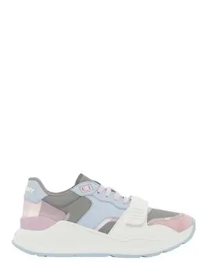 Burberry Ramsey Suede Sneakers - Light Blue/pink