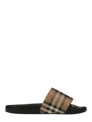 Burberry Check Print Slides Archive Beige/black