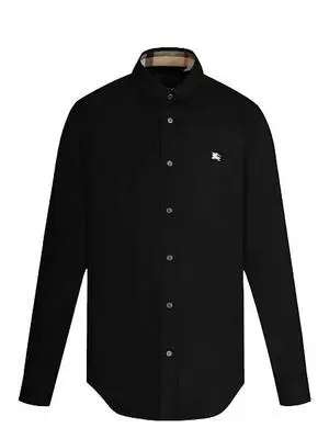 Burberry Stretch Cotton Poplin Shirt - Black
