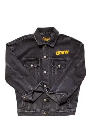Drew House Chenille Mascot Patch Trucker Jacket - Black