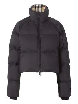 Burberry Short Padded Jacket - Black/beige