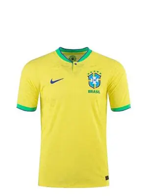 Nike Brazil 2022/23 Stadium Home Adv Drifit Soccer Jersey - Dynamic Yellow/green