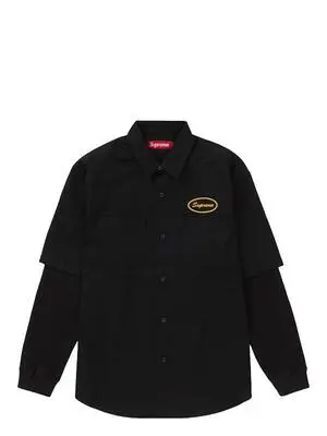 Supreme Thermal Sleeve Work Shirt - Black