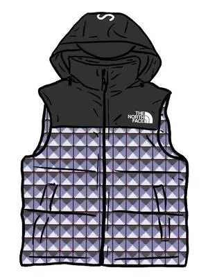 Supreme The North Face Studded Nuptse Vest - Royal