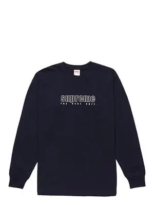 Supreme The Real Shit Long Sleeve Tee Shirt - Navy Blue