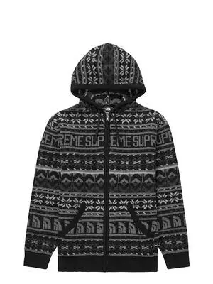 Supreme The North Face Zip Up Hooded Sweater - Black