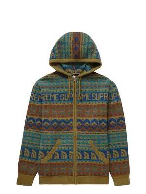 Supreme The North Face Zip Up Hooded Sweater - Olive