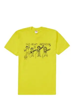 Supreme The Velvet Underground Drawing Tee Shirt - Yellow
