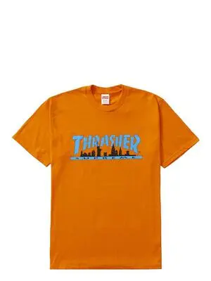 Supreme Thrasher Skyline Tee Shirt - Orange