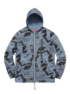 Supreme Thrasher Boyfriend Hooded Jacket - Dusty Blue