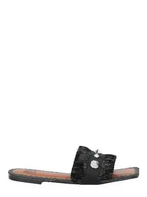 BIBI LOU Textile Slide Sandals - Black