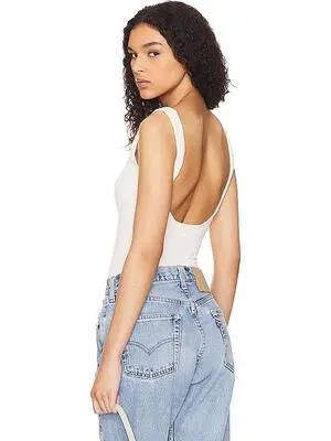 Free People X Intimately Fp Send Me Love Bodysuit - Pastel Parchment