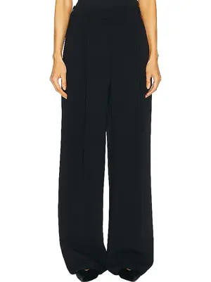 L'academie By Marianna Gulia Twill Suiting Trousers - Black