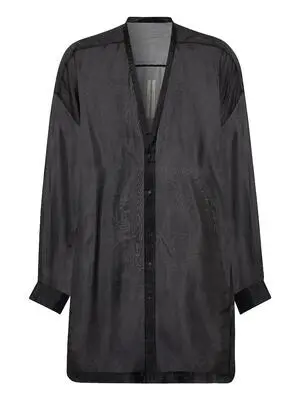 Rick Owens Larry Silk Shirt - Black