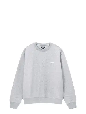 StÜssy Stock Logo Crew Sweatshirt - Grey