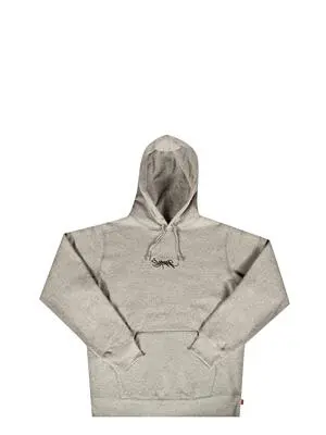 Supreme Tag Logo Hooded Sweatshirt - Grey
