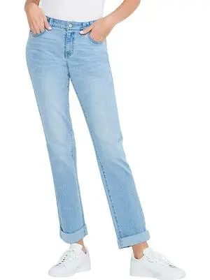 NIC+ZOE Mid-rise Girlfriend Denim Jeans - Breeze