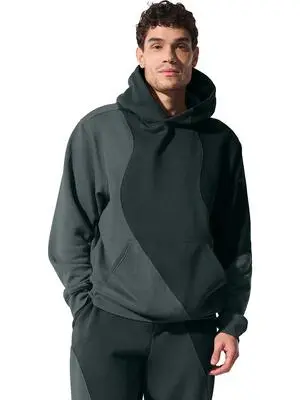 Alo Yoga Make Waves Hoodie - Charcoal Green Tonal