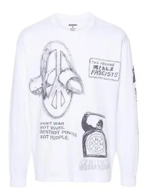 NEIGHBORHOOD Hand-drawn Long-sleeved T-shirt - White