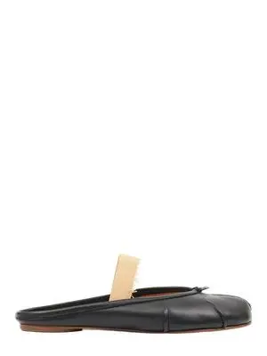 MAISON MARGIELA Tabi Leather Ballerina Mules - Black