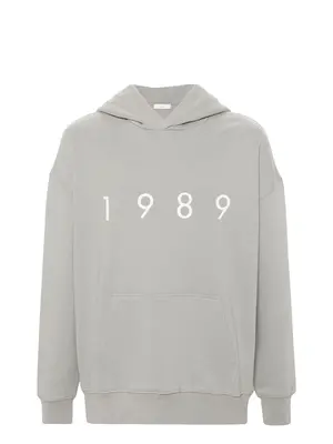 1989 STUDIO Logo Cotton Hoodie - Grey