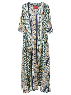La DoubleJ Muumuu Silk Dress - Neutrals
