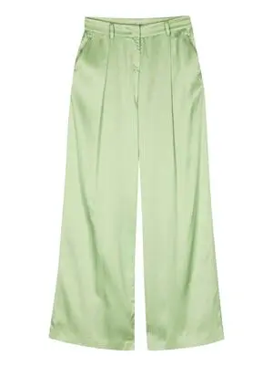 N°21 Satin Palazzo Trousers - Green