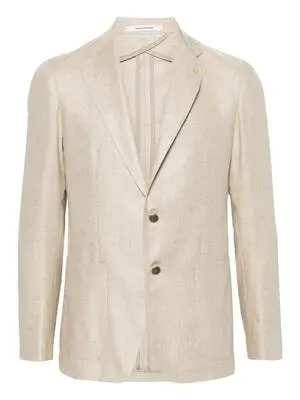 Tagliatore Single-breasted Silk Blazer - Neutrals