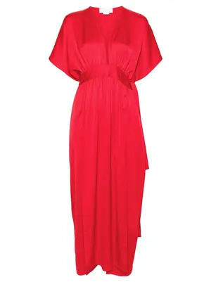 GENNY V-neck Maxi Dress - Red