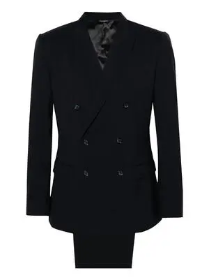 Dolce & Gabbana Double-breasted Twill Blazer - Blue
