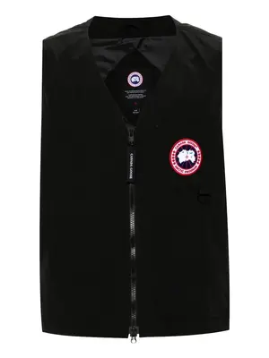 Canada Goose Logo-patch Zip-up Vest - Black