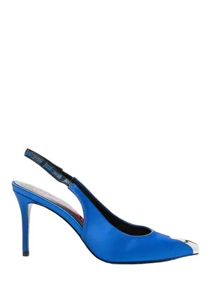 Just Cavalli 95mm Satin Slingback Pumps - Blue