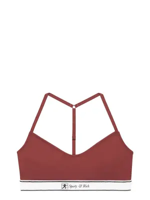SPORTY & RICH Runner Script Bralette - Brown