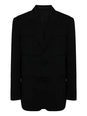 SONGZIO Single-breasted Notch-lapel Blazer - Black