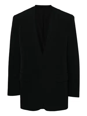 SONGZIO Layered Wool Blazer - Black