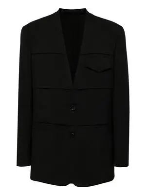 SONGZIO SONGZIO Plated Collarless Blazer