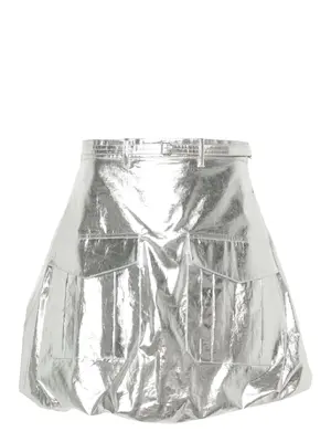 Rabanne A-line Metallic Mini Skirt - Silver