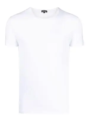 Zegna Short-sleeved Stretch-cotton T-shirt - White
