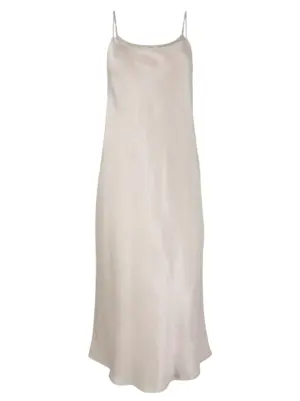 Vince Satin Midi Slip Dress - Neutrals